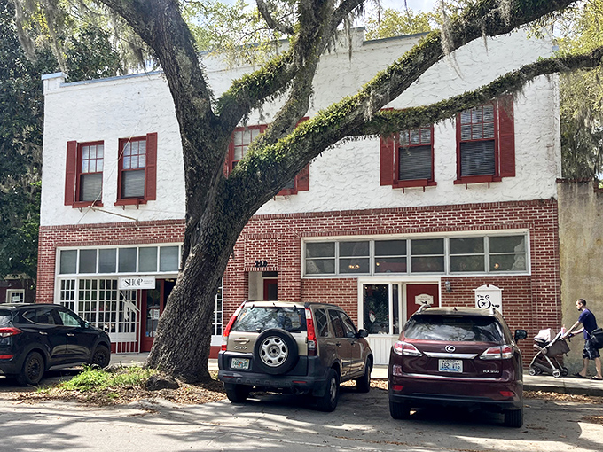 The Shop: brick walls and wooden floors create the perfect backdrop for browsing everything from vintage kitchenware to forgotten family heirlooms.