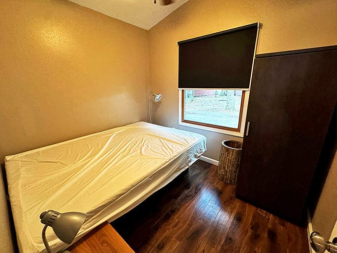 Cozy interior that whispers, "Yes, you're camping, but with actual furniture and zero chance of raccoon roommates."