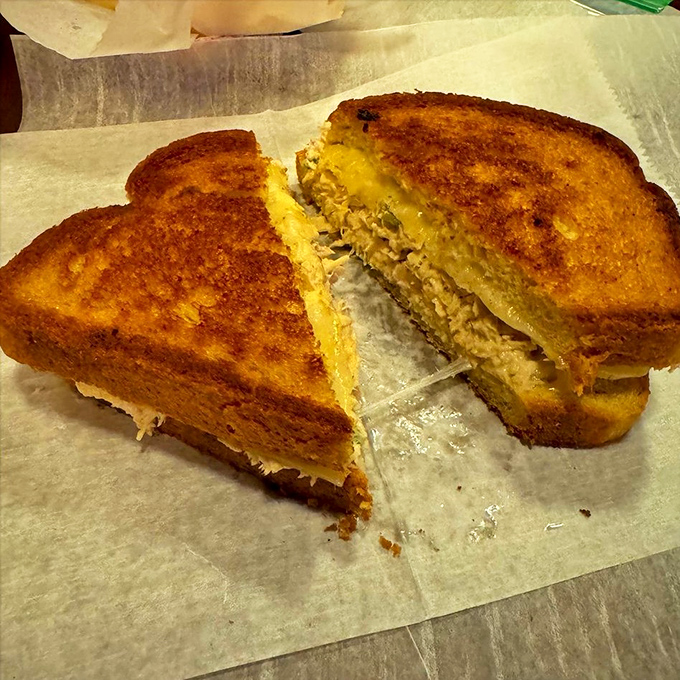The tuna melt represents Miller's straightforward approach to sandwiches. Classic preparation, quality ingredients, and zero unnecessary frills.