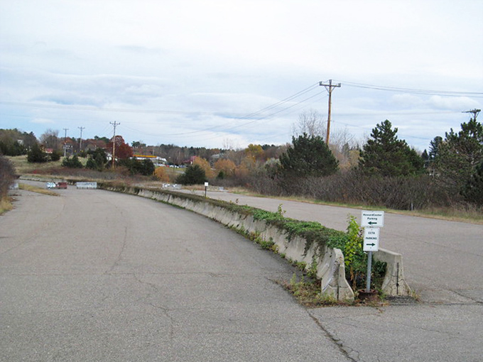 Autumn brings its A-game to the abandoned highway, proving that even forgotten places deserve a wardrobe change for the season.