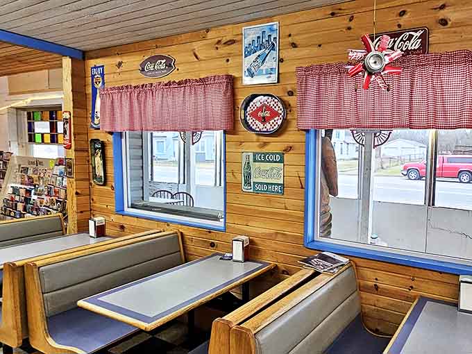 These wooden booths have witnessed countless conversations, celebrations, and first bites of legendary pizza &ndash; each one more comfortable than any trendy restaurant seating.