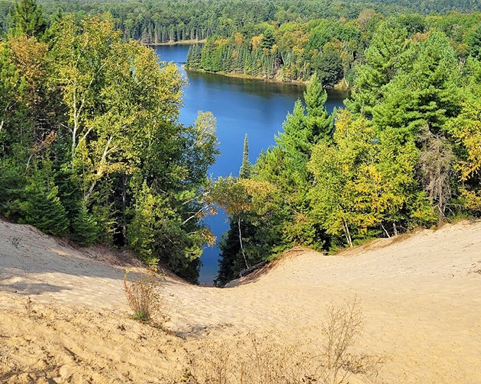 The overlook frames the water like a masterpiece in a museum, except this gallery has the freshest air you've ever breathed.