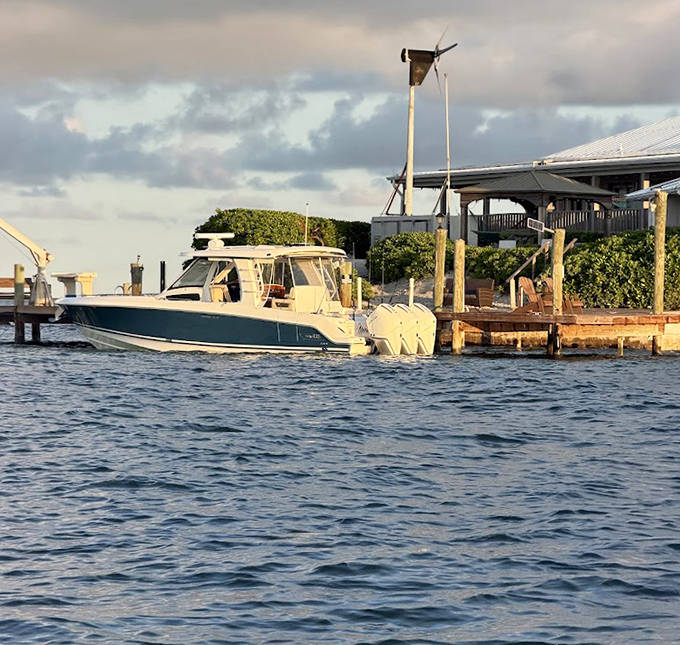 Your chariot awaits: This gleaming vessel isn't just transportation—it's your magic carpet between civilization and splendid isolation.