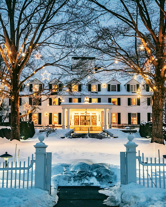 The majestic Woodstock Inn stands sentinel over the village green, offering luxury that somehow feels completely unpretentious.