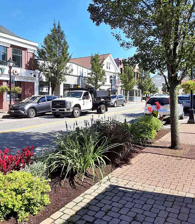 Kennebunk's charming downtown streets have that perfect small-town America look that Jumanji needed for its story.