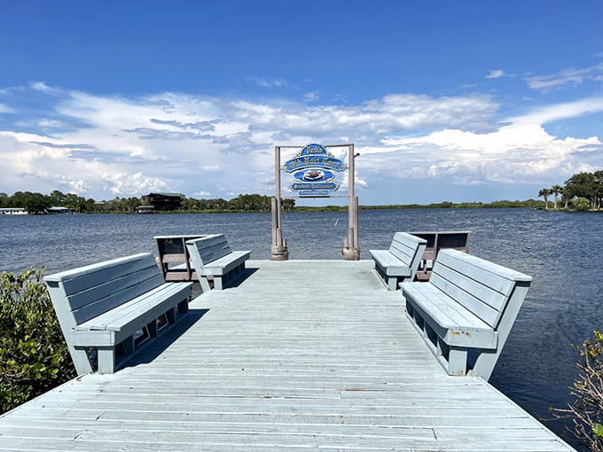 Peck's Old Port Cove's waterfront dock offers peaceful views and the perfect spot to watch the day end.