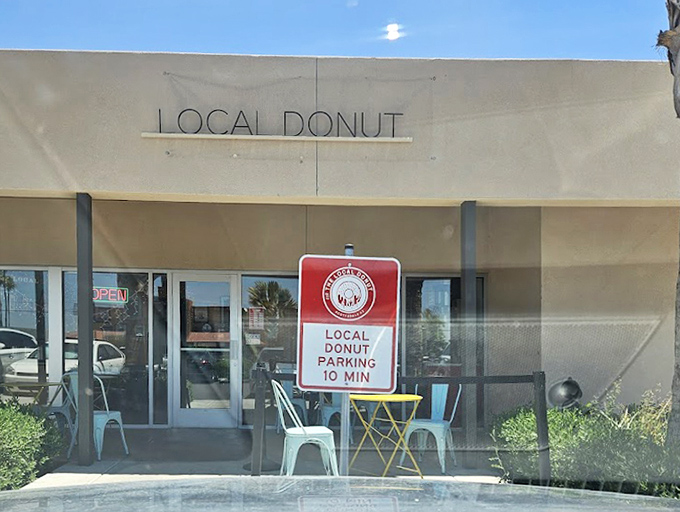 Modern simplicity defines The Local Donut's exterior, while inside, creative flavors redefine what a donut can be.