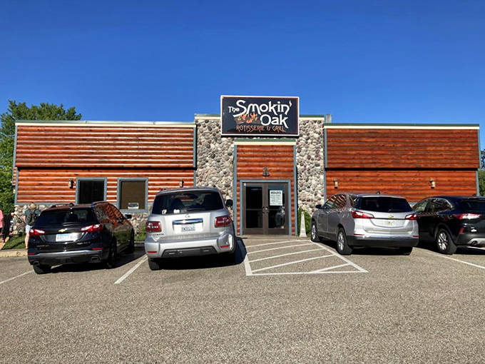 The welcoming entrance of The Smokin' Oak promises a meal worth remembering &ndash; the perfect finale to a day of exploration.