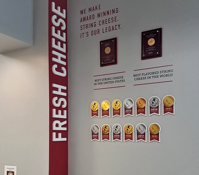 The wall of awards tells the story: this isn't just good string cheese &ndash; it's officially the best in the world.