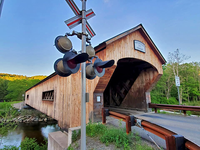 The Bartonsville Covered Bridge stands as a testament to Vermont resilience &ndash; rebuilt after Hurricane Irene with the same craftsmanship that defined the original.