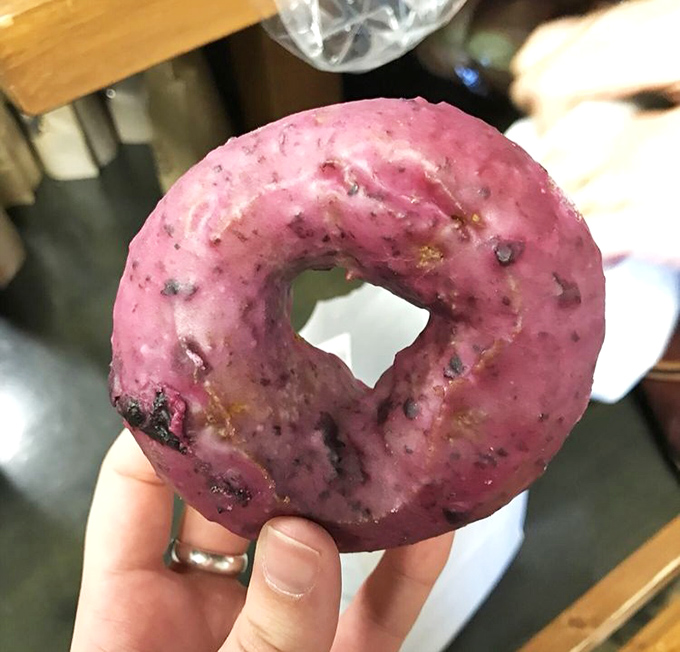This blueberry donut isn't just purple &ndash; it's practically royalty among breakfast pastries, with a berry-forward flavor that makes ordinary donuts seem downright boring.