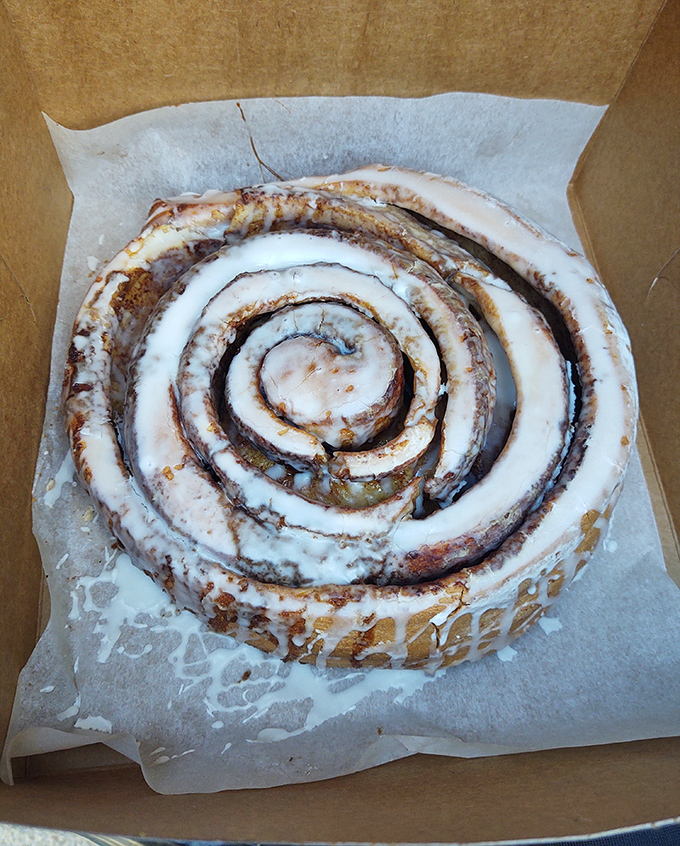 When your dessert requires its own area code &ndash; McPherson's famous cinnamon roll makes regular pastries look like appetizers.