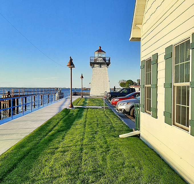 Grassy Island Range Light stands sentinel along the waterfront, a postcard-perfect reminder of Green Bay's maritime heritage and Instagram-worthy sunsets.