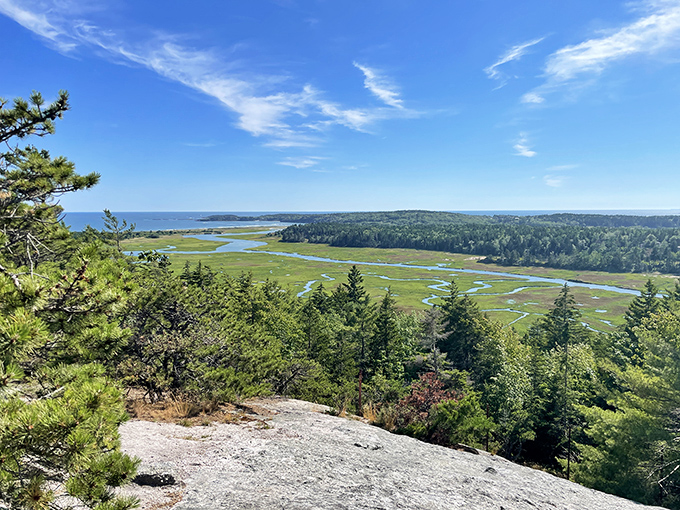 The reward for hiking Morse Mountain? This pristine stretch of Seawall Beach, where development hasn't dared intrude on nature's design.