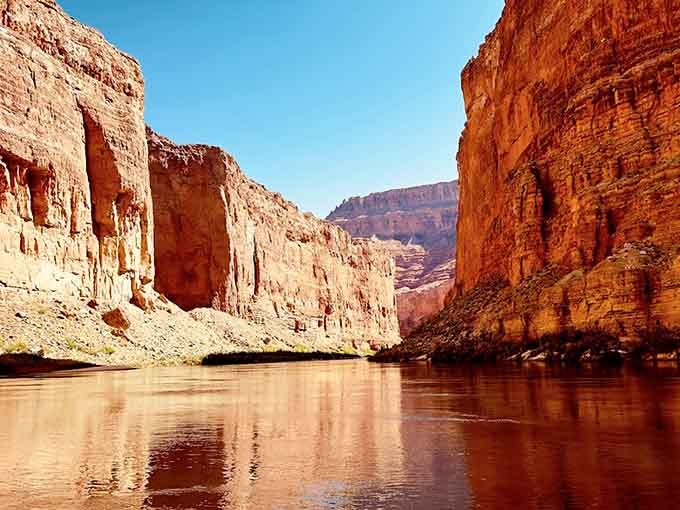 Golden hour at the cavern turns everything into a photographer's dream, like someone applied the world's best Instagram filter to reality.