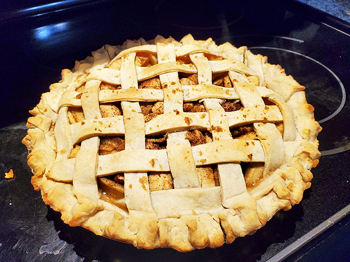 Homemade pie with that lattice top &ndash; because at Busy Bee, they understand that some traditions are worth preserving.