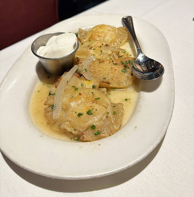 Pierogies: These golden pockets of potato-cheese heaven swim in butter and onions&mdash;a delicious nod to Minnesota's Eastern European heritage.