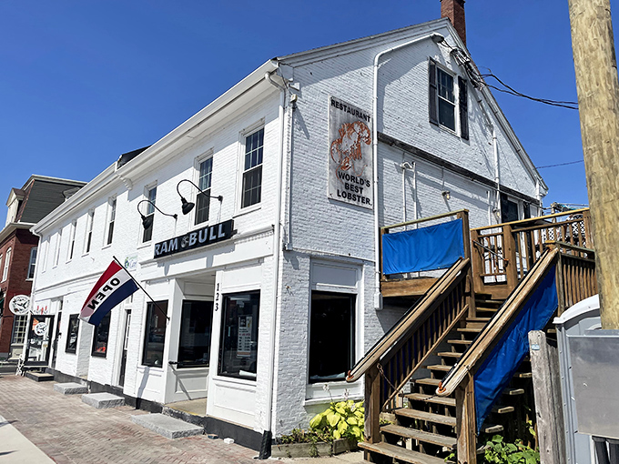 The Ram & Bull's crisp white exterior belies the hearty comfort food waiting inside &ndash; like a dinner napkin tucked into history's collar.