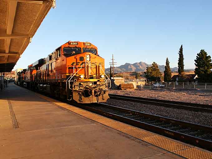 Under brilliant Arizona sunshine, the depot stands ready for another day of connecting travelers to their destinations.