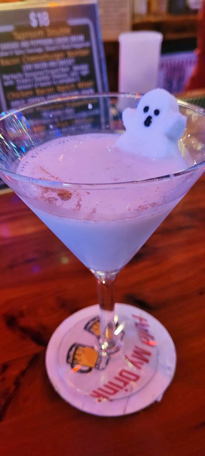 The "Ghostini" arrives complete with its own marshmallow apparition&mdash;a playful tribute to the more friendly spirits said to haunt these historic walls.