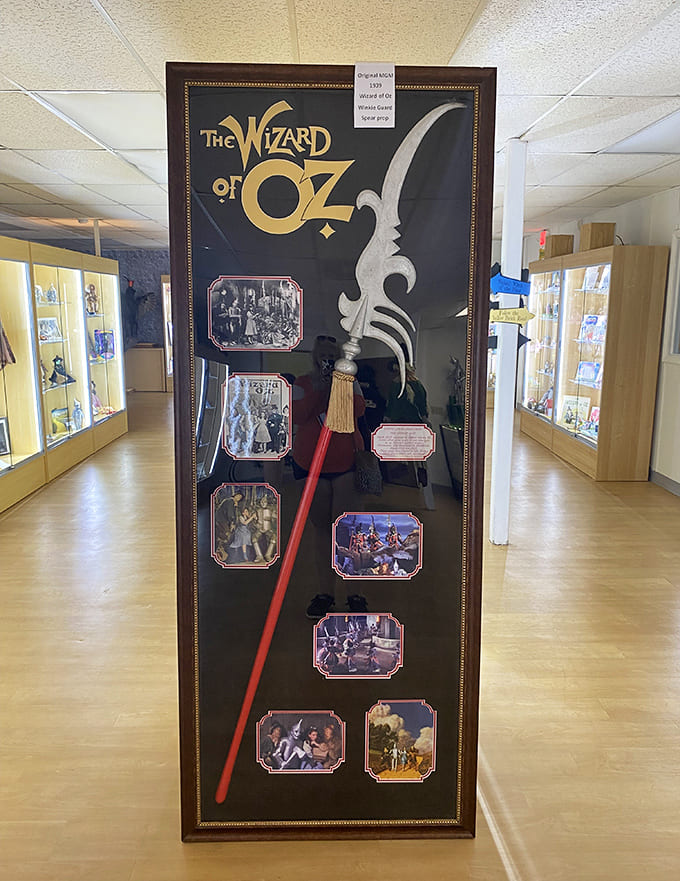 The Wicked Witch's guard stands ready with spear in hand, looking far less menacing than you remember from those childhood nightmares.