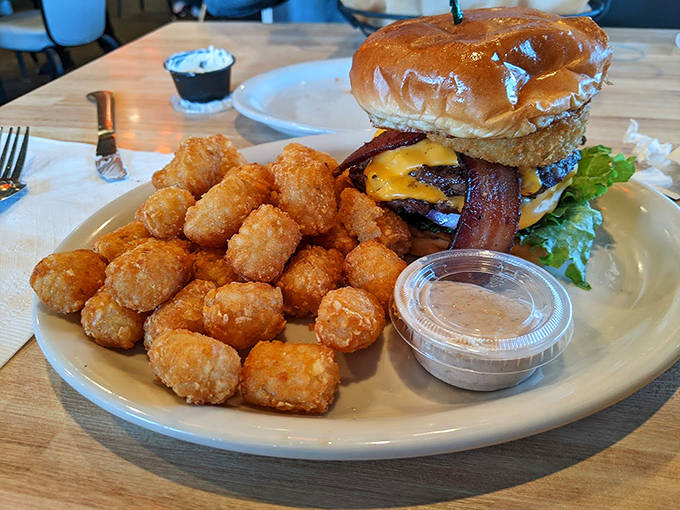A burger that doesn't need a structural engineer to eat it&mdash;just honest beef, melty cheese, and bacon that actually stays put when you take a bite.