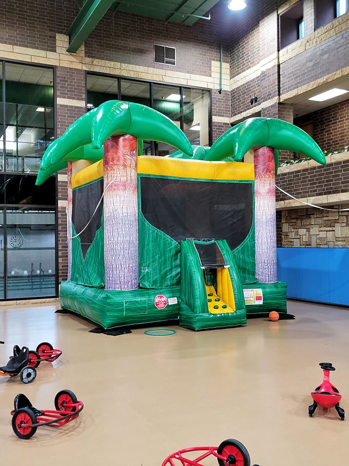 This inflatable bounce house has seen more action than a trampoline park, turning children into human popcorn kernels with better aim.
