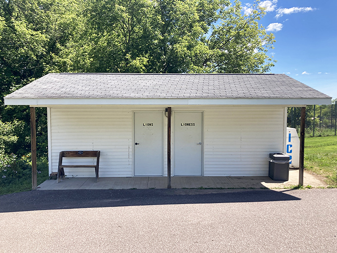Separate but equal: Even the restrooms embrace the theme &ndash; "Lions" and "Lioness" instead of the usual signage.