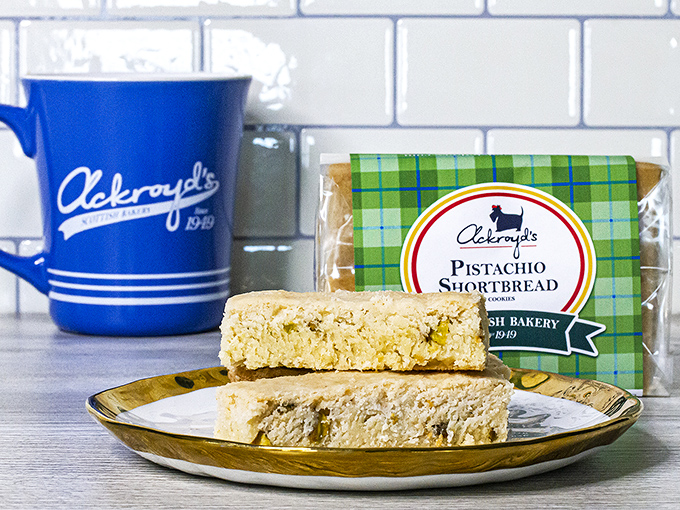 Pistachio shortbread that melts in your mouth &ndash; buttery, nutty perfection that pairs wonderfully with afternoon tea.