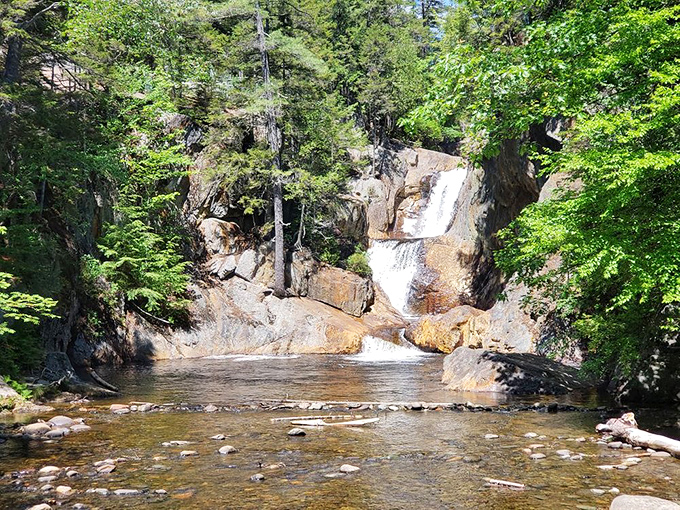 Smalls Falls creates a staircase of cascades, each level offering its own personality and perfect photo opportunity.