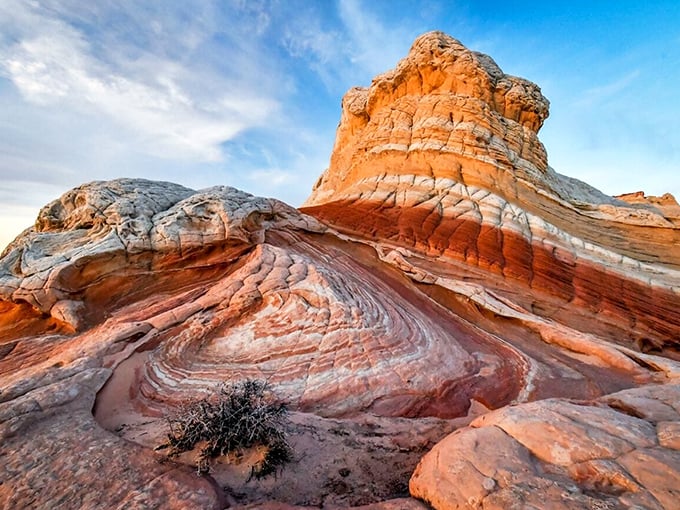 Nature's perfect swirls: The Wave's sandstone formations create a hypnotic landscape of color and texture that seems almost too perfect to be natural.