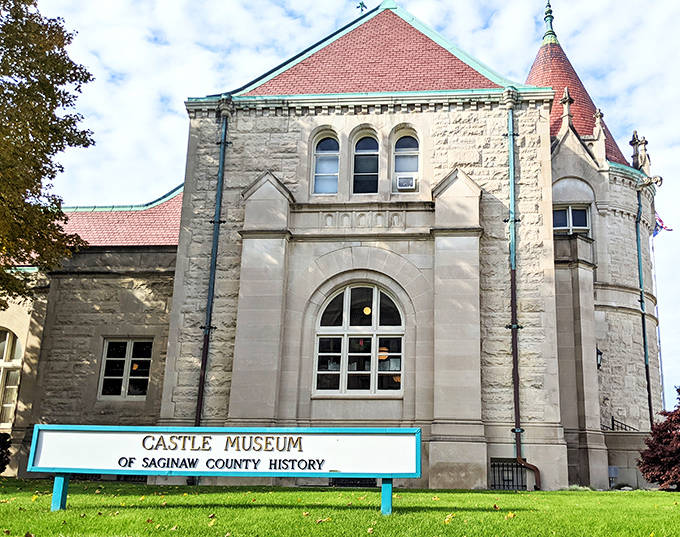 Once Saginaw's post office, this magnificent structure now guards the county's history with the same imposing dignity as any medieval fortress.