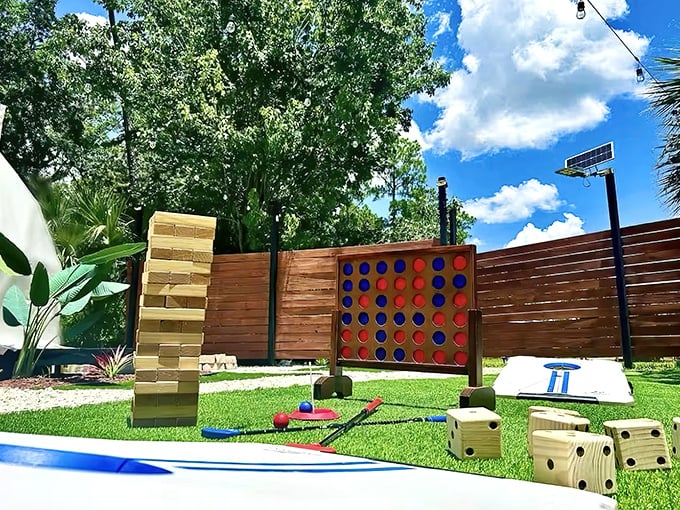 Giant lawn games that turn adults into competitive children and children into strategic masterminds &ndash; screen-free entertainment at its finest.