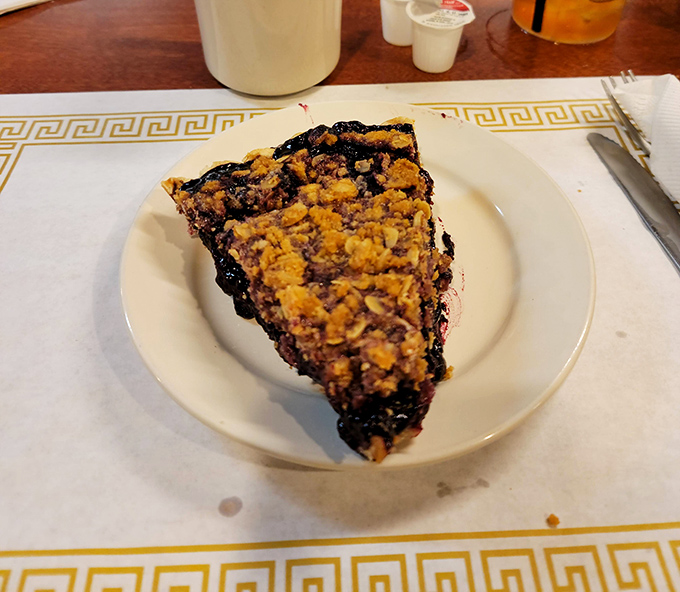 This isn't just blueberry pie&mdash;it's summer captured in a crust, with berries bursting beneath a perfect crumble topping.