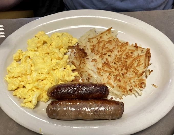 Classic breakfast plates with eggs, hash browns, and sausage deliver exactly what morning cravings demand, executed to crispy, fluffy perfection.