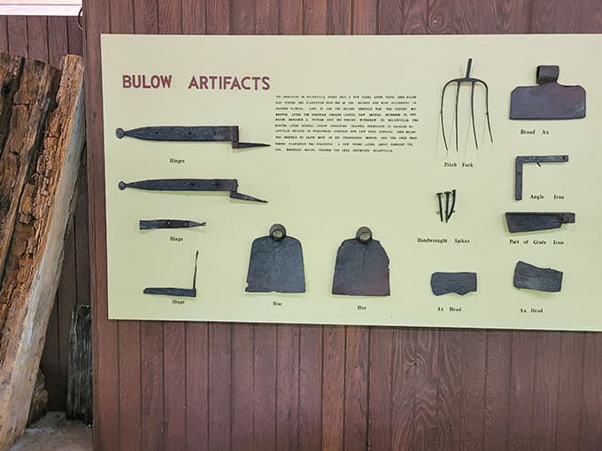 These artifacts represent the actual tools that built and operated a sugar empire, back when "manual labor" wasn't just something you hired someone else to do.