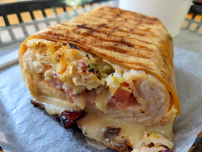 Wrapped, grilled, and stuffed with everything you need, this burrito understands the assignment and aces the test.