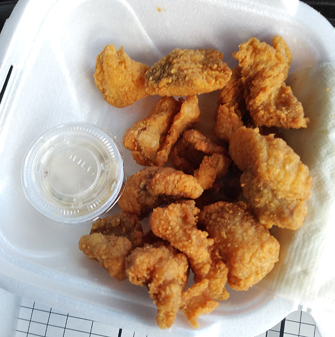 These golden-brown treasures from the deep prove that Dixie's magic extends beyond chicken &ndash; crispy outside, flaky and tender within.