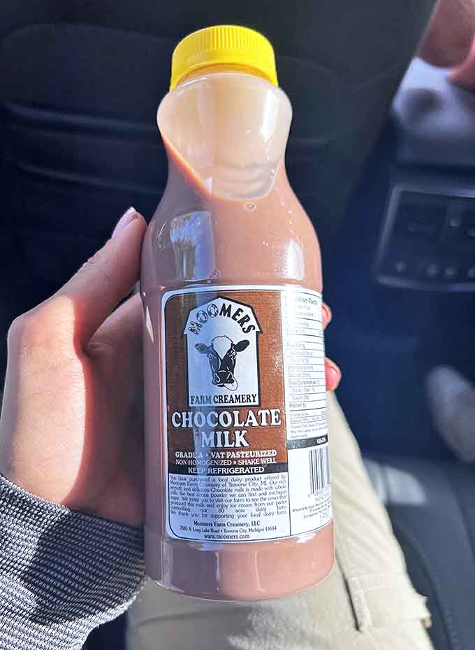 Fresh chocolate milk in a bottle, because some things are too good to mess with modern packaging nonsense.