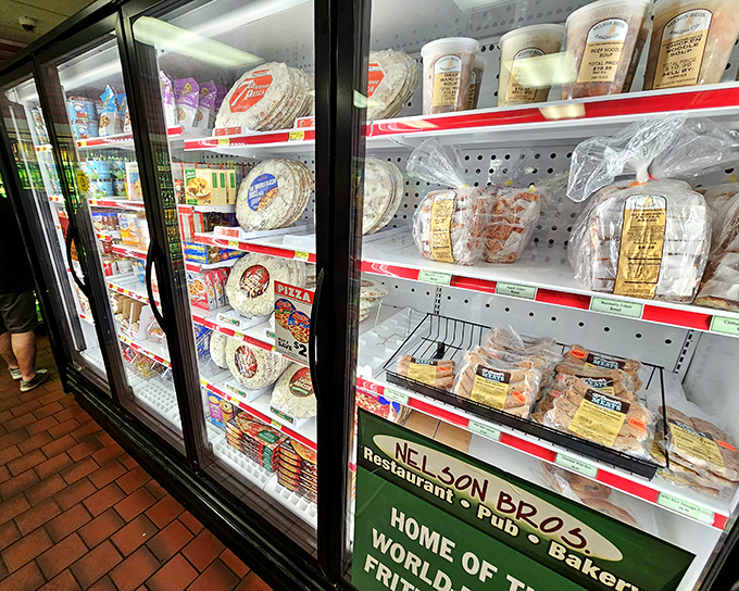 A freezer case this well-stocked suggests someone takes their convenience store duties very seriously, bless them.