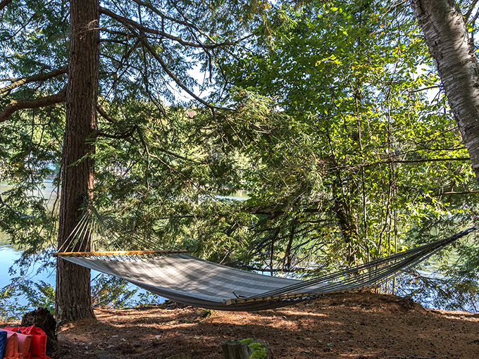 The island's most coveted real estate &ndash; a gently swaying nest between pines where time slows to a delicious crawl.