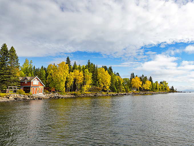 Hovland's weathered dock extends like a wooden welcome mat into Superior's waters, inviting adventurers to the less-traveled corners of the shore.