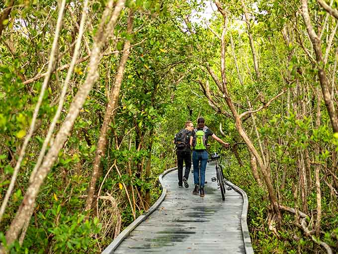 Two explorers discovering that the best adventures don't require passports, just curiosity and comfortable shoes.