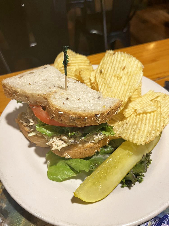 The Lemon Chicken Salad sandwich proves simplicity often wins the day &ndash; bright citrus notes elevate the classic chicken salad to memorable heights.