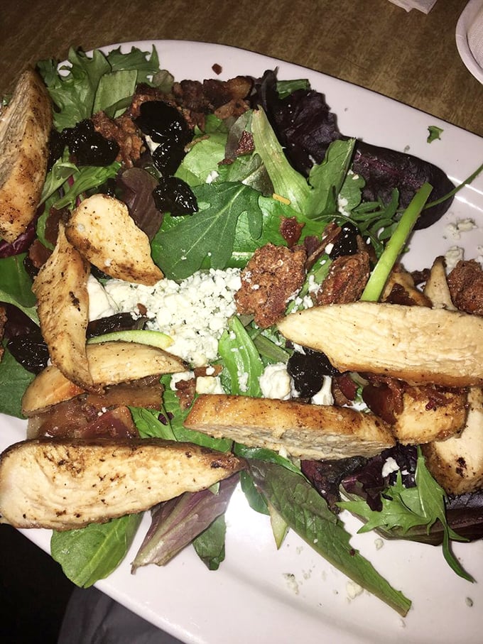 A Michigan salad that pays homage to local bounty &ndash; dried cherries, blue cheese, and candied pecans make eating greens feel indulgent.