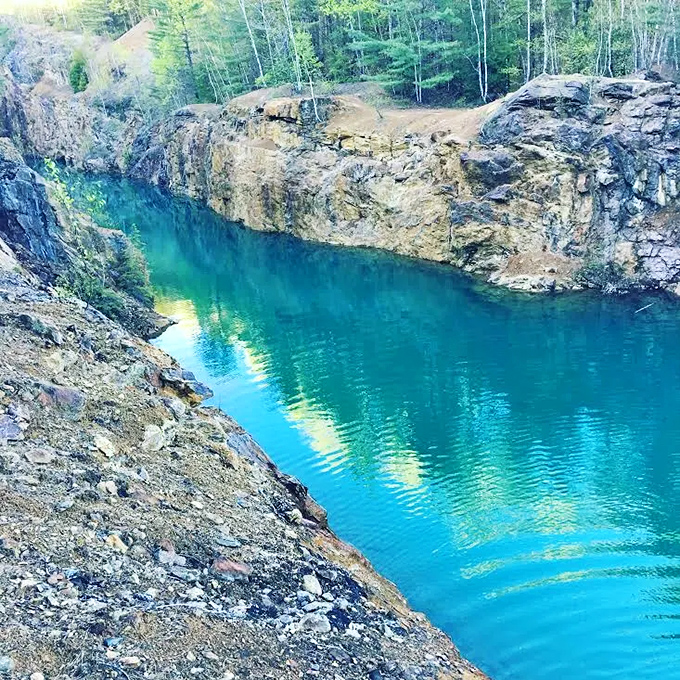 That Caribbean-blue water might look inviting, but it's strictly a look-don't-touch situation, where minerals create colors so vivid they seem almost too beautiful to be real, and definitely too dangerous to swim in.