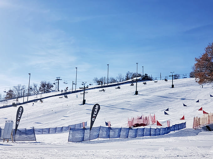 Winter transforms Buck Hill into a pristine wonderland where the only tracks in the snow lead straight to happiness.