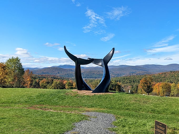 The Whales Tails rise proudly against Vermont&rsquo;s rolling mountains, creating one of the state&rsquo;s most iconic views.