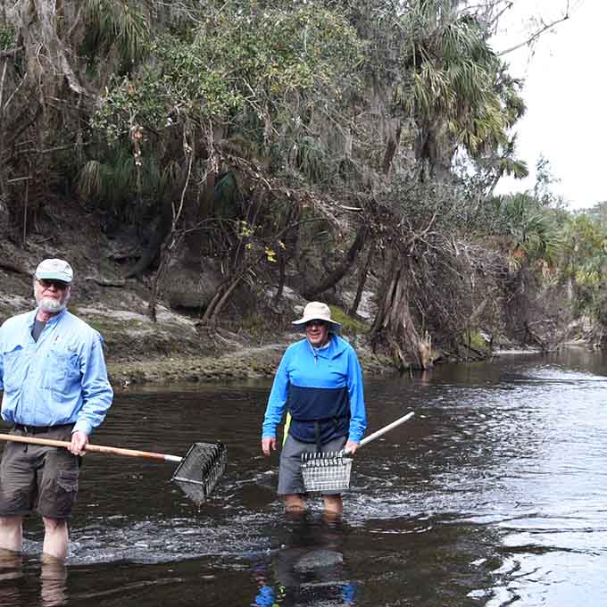 Wading through the shallows with basic equipment is all it takes to uncover teeth from sharks that vanished millennia ago.