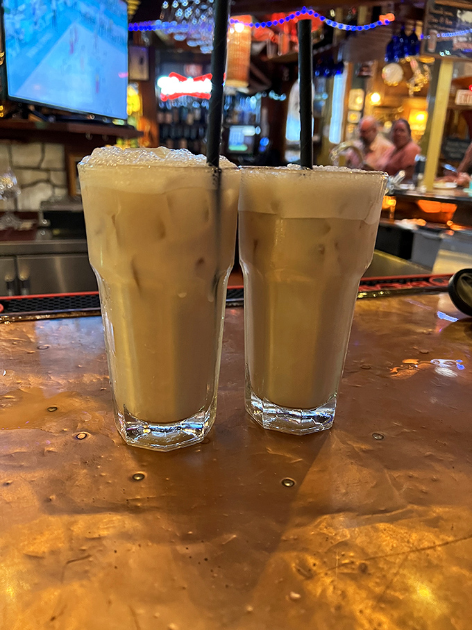 Creamy mudslides in tall glasses &ndash; part cocktail, part dessert, and entirely worth the brain freeze you'll risk by drinking them too quickly.